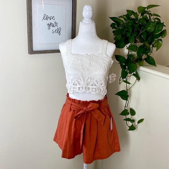 Jolie & Joy by FCT With Love | Tops | Nwt Boho Crochet Cropped Cami ...